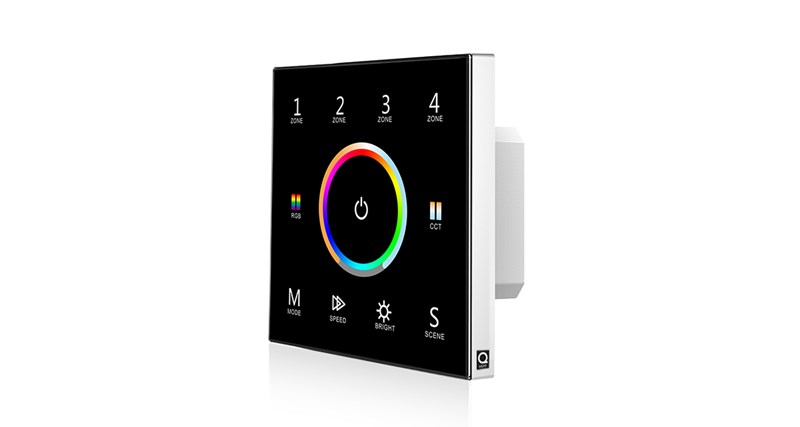 RF WALL CONTROL R86 RF/DMX 4ZONE RGB/TW - Q-Light